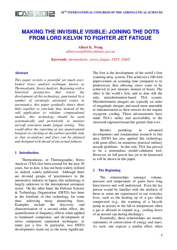 (PDF) MAKING THE INVISIBLE VISIBLE: JOINING THE DOTS FROM LORD KELVIN ...