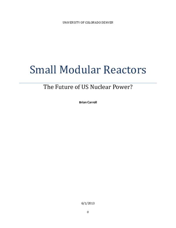 (DOC) Small Modular Reactors v 5