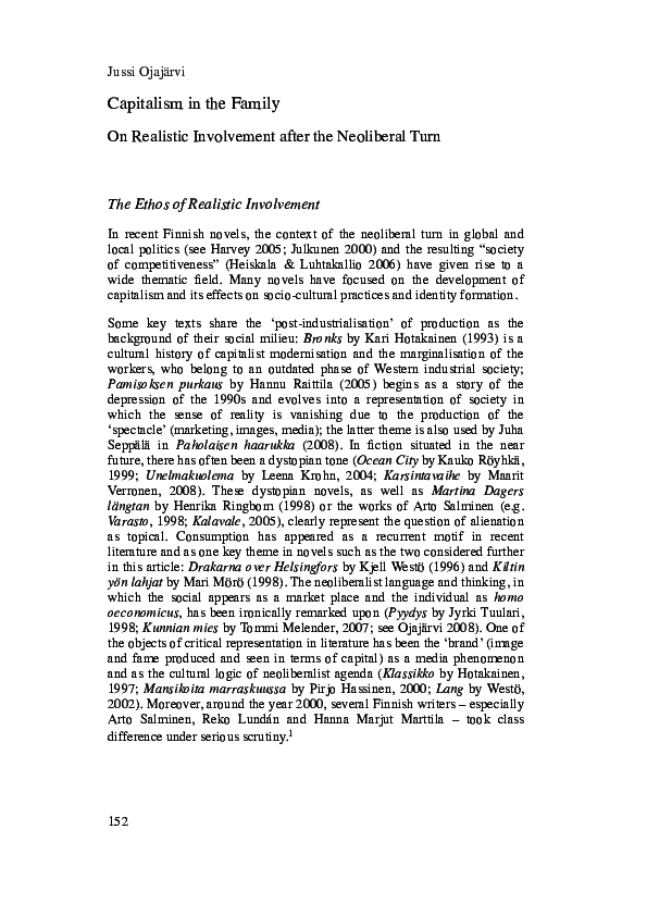 (PDF) Capitalism in the Family. Realistic Involvement after the ...