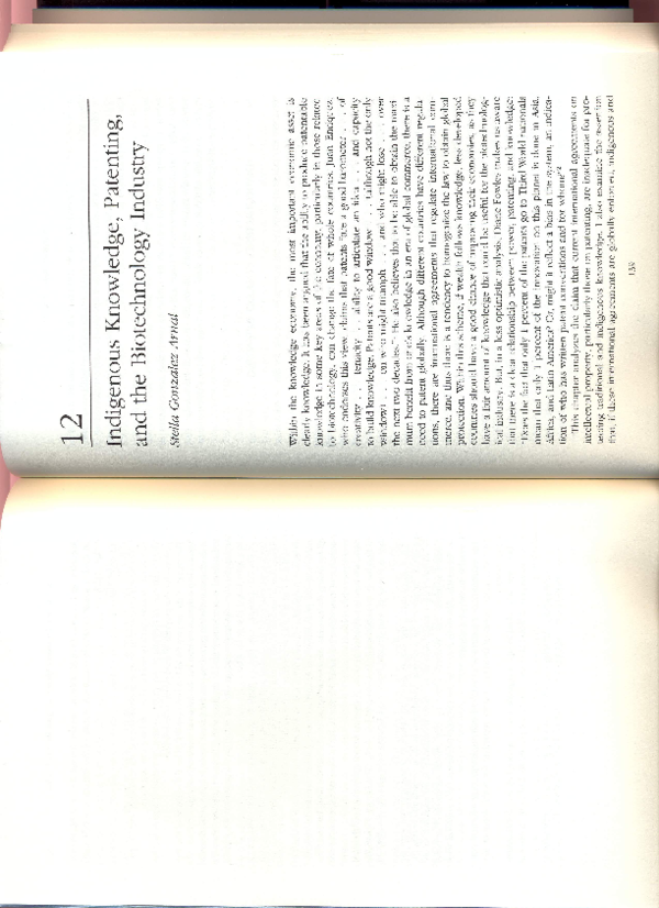 (PDF) Indigenous Knowledge Patenting and the Biotechnology industry
