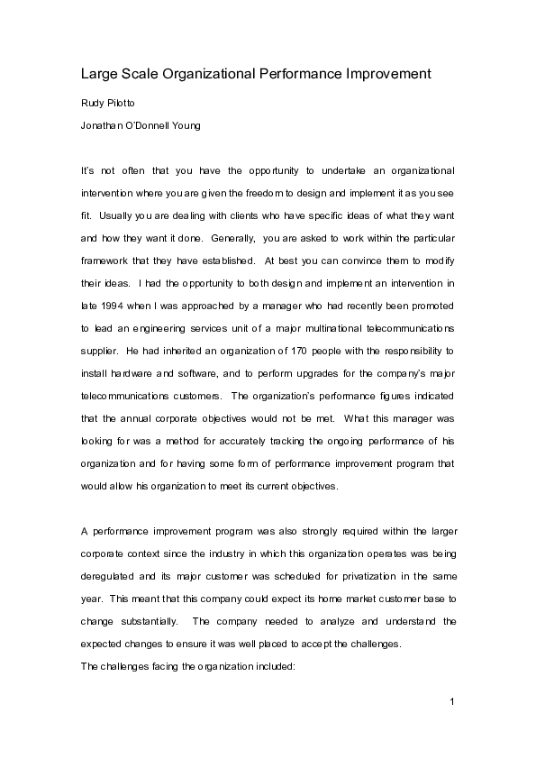 (DOC) Large-scale organizational performance improvement