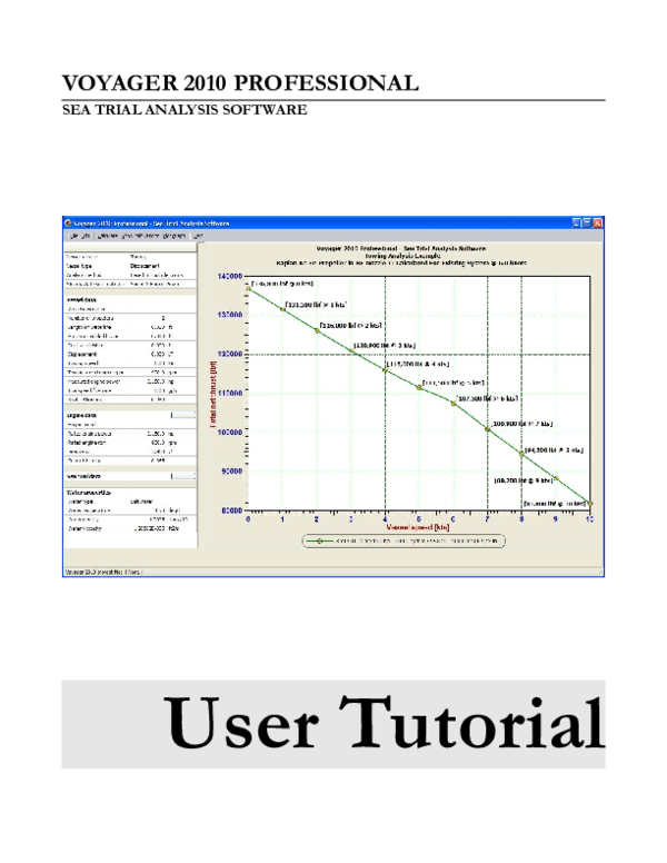VOYAGER 2010 PROFESSIONAL SEA TRIAL ANALYSIS SOFTWARE