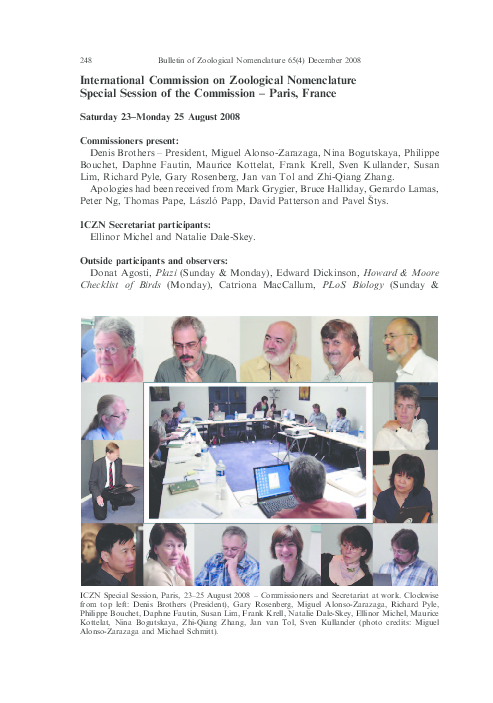 (PDF) Electronic publication, ZooBank, and preparations for the new ...