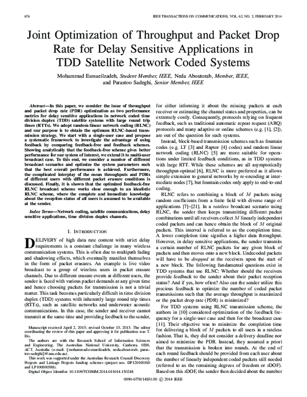 Pdf Joint Optimization Of Throughput And Packet Drop Rate For Delay Sensitive Applications In