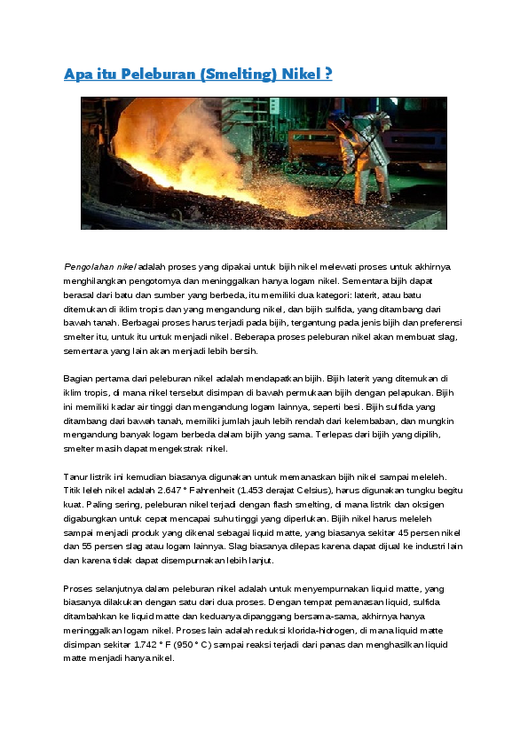 (DOC) Apa itu Peleburan