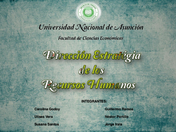 (PPT) DIRECCION ESTRATEGICA DE LOS RRHH (PPT) DIRECCION ESTRATEGICA DE LOS RRHH