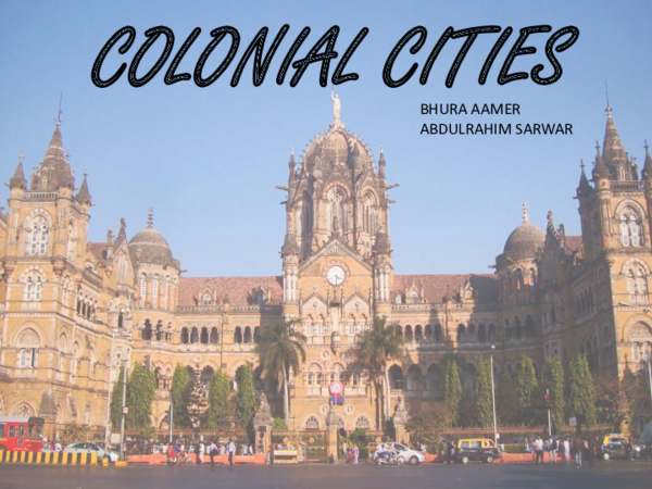 (PPT) Colonial cities final