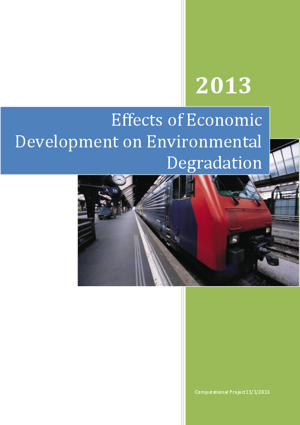 (DOC) Effect of Economic Development on Environmental Degradation