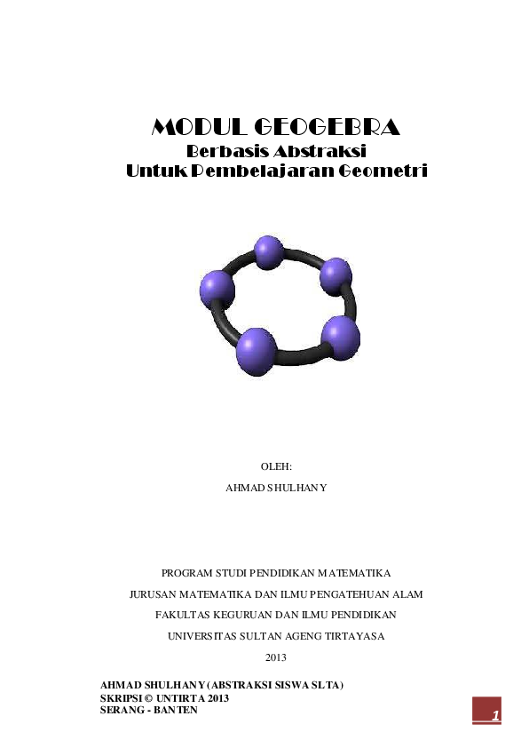 (PDF) Modul GeoGebra (Petunjuk Lengkap Penggunaan GeoGebra untuk ...