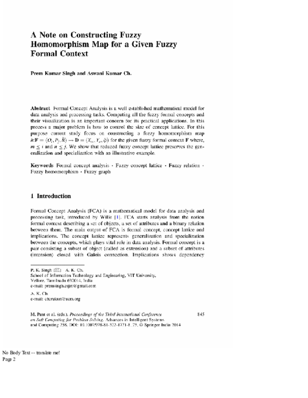 (PDF) A Note on Constructing Fuzzy Homomorphism Map for a Given Fuzzy Formal Context