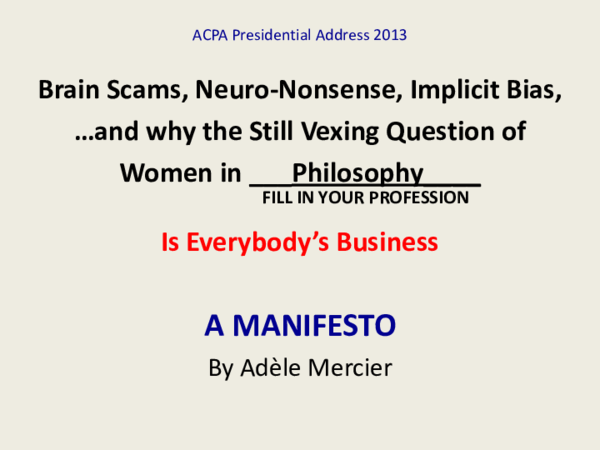 (PPT) Brain Scams, Neuro-Nonsense, Implicit Bias, …and why the Still ...