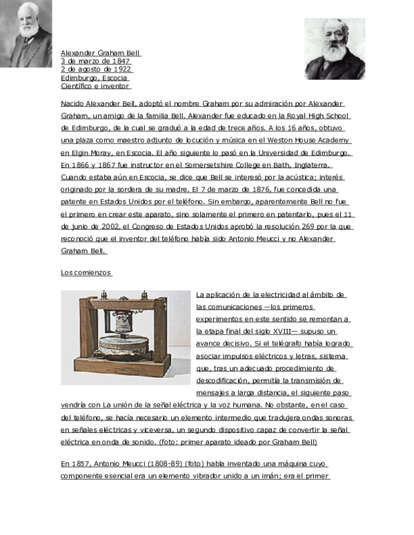 (DOC) Alexander Graham Bell