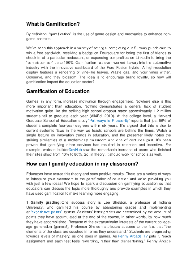 (DOC) What is Gamification