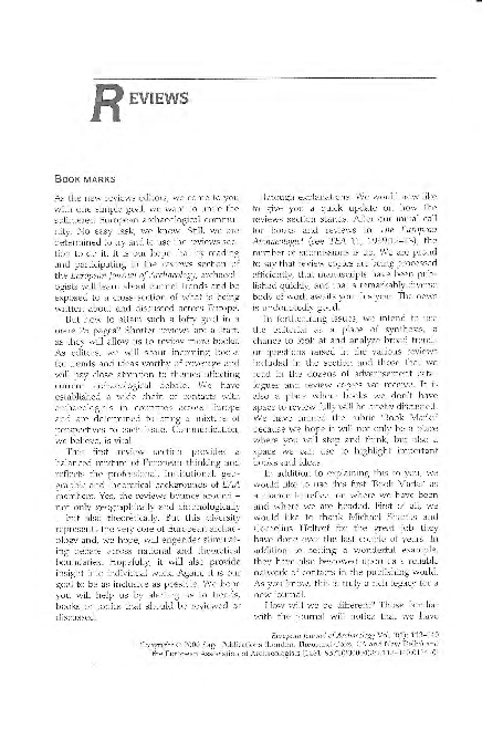 (PDF) Peter Biehl and Alexander Gramsch, Book Marks. Europ. Journal ...