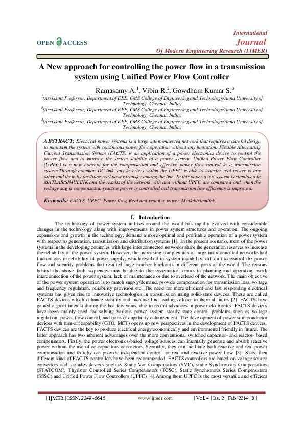 (PDF) Power Quality Analysis and Mitigation Case Study Using Unified Power Flow Controller ...