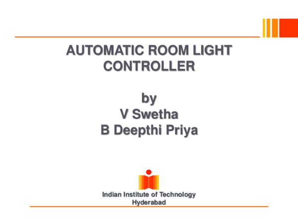 (PPT) Automatic room light controller