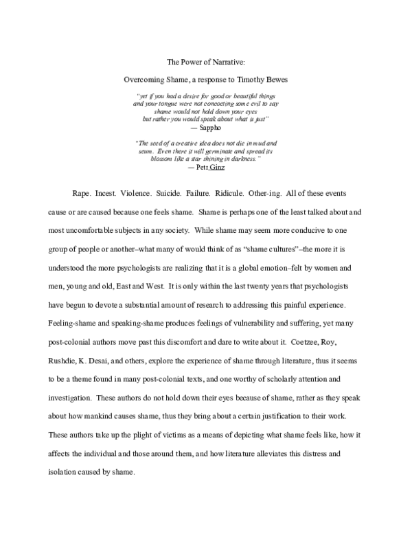 (DOC) The Power of Narrative