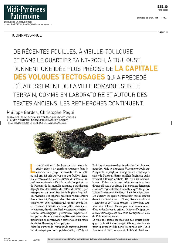 (PDF) La capitale des Volques Tectosages