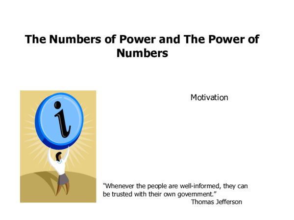 (PPT) The Numbers of Power and the Power of Numbers
