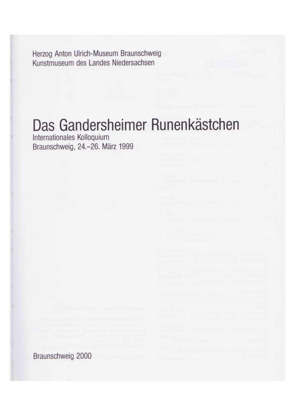 (PDF) The Runic Inscription on the Gandersheim Casket, Tineke Looijenga ...