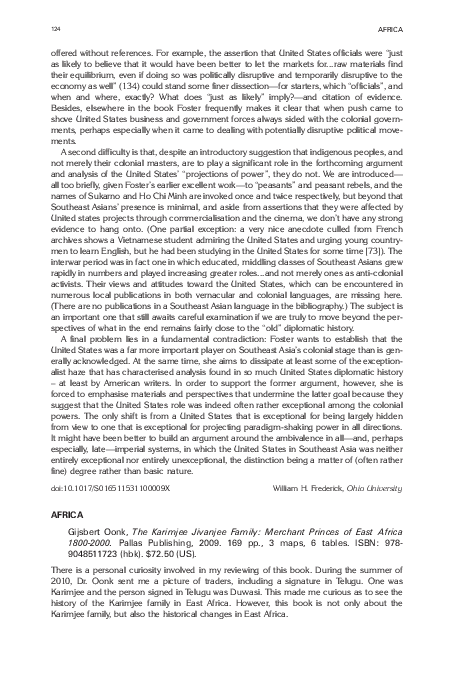 (PDF) Gijsbert Oonk, The Karimjee Jivanjee Family: Merchant Princes of ...