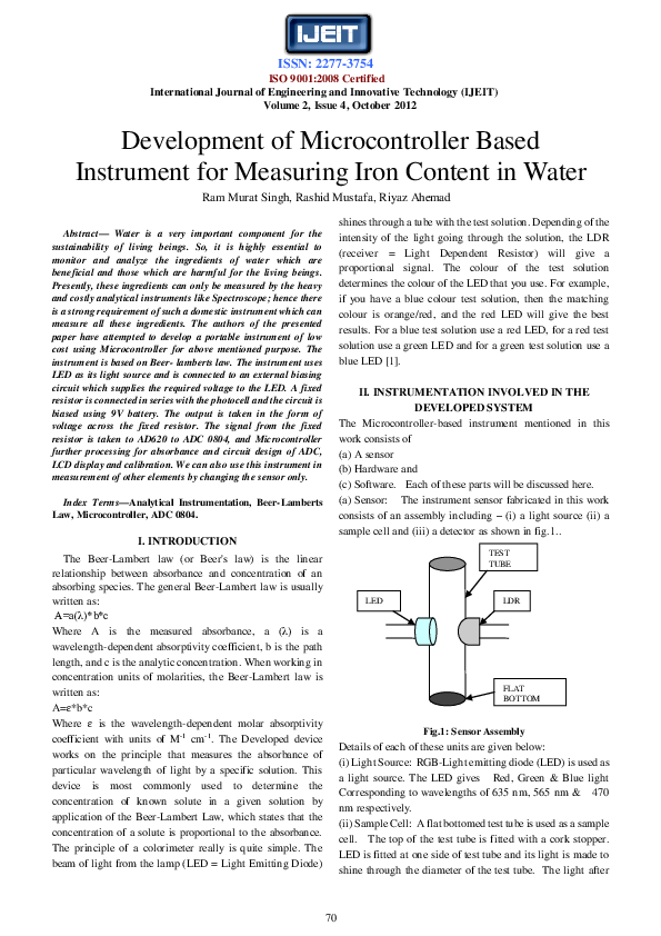 (PDF) Development of Microcontroller Based Instrument for Measuring ...