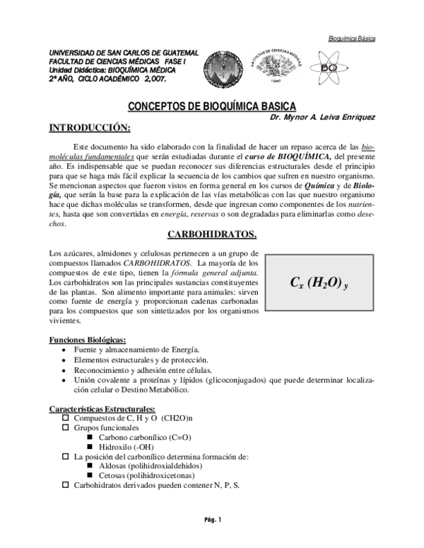 (PDF) CONCEPTOS DE BIOQUÍMICA BASICA