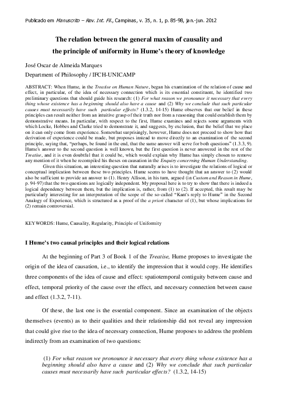 (PDF) The relation between the general maxim of causality and the ...
