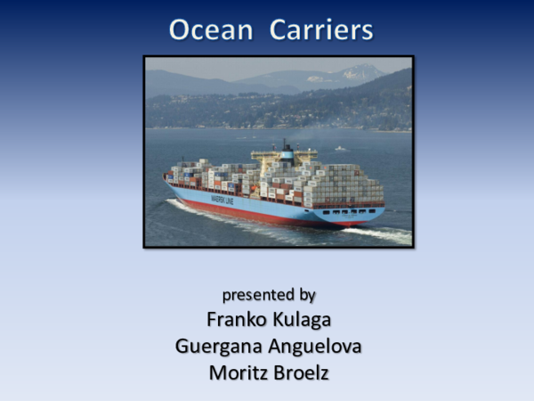 (PPT) Ocean carriers presentation