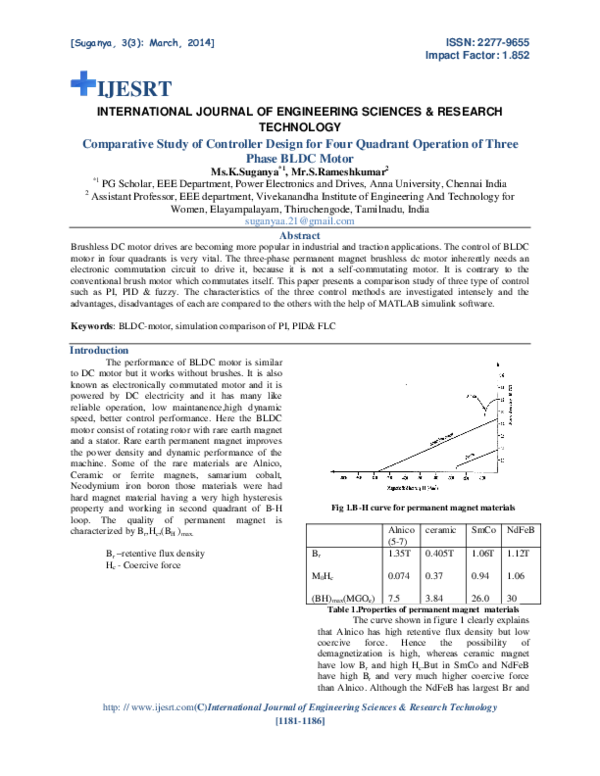(PDF) Comparative Study of Controller Design for Four Quadrant ...