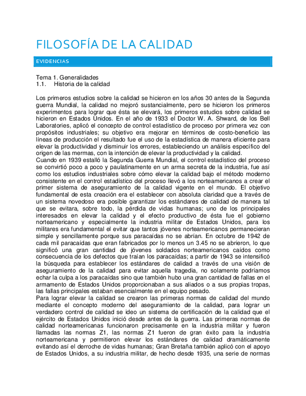 (DOC) Evidencias filosofia de la calidad