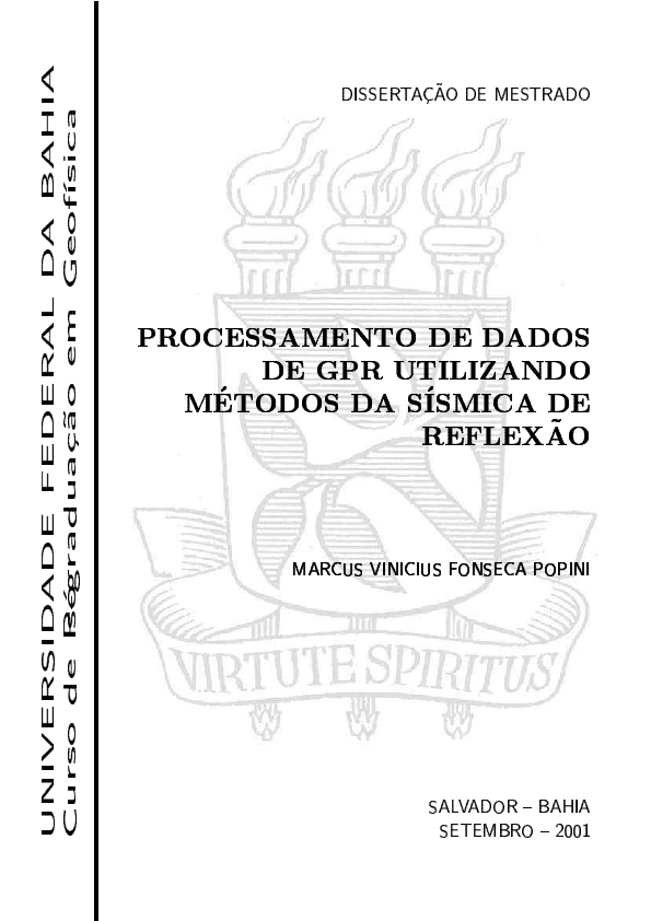 (PDF) Processamento de dados GPR utilizando métodos da sísmica de reflexão