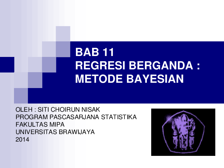(PPT) Regresi Linier Berganda Pendekatan Bayesian