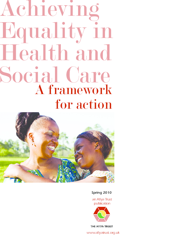 (PDF) Achieving Equality in Health and Social Care: A Framework for Action