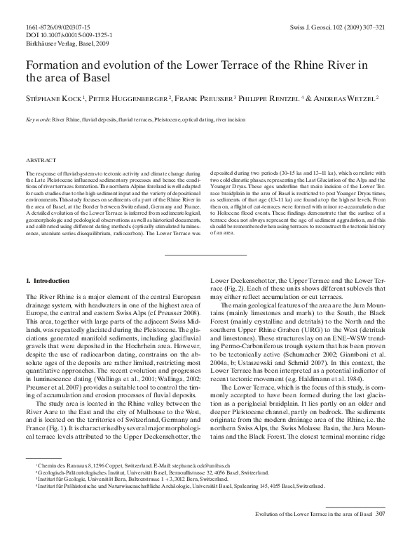 Formation and evolution of the Lower Terrace of the Rhine River in the ...