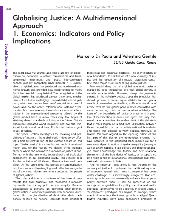 (PDF) Special Section "Globalising Justice: a multidimensional approach ...
