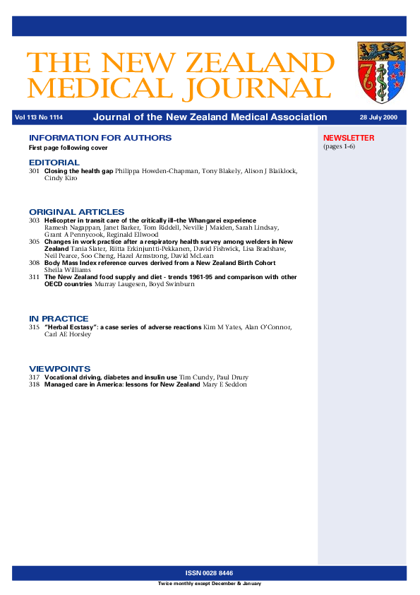 (PDF) THE NEW ZEALAND MEDICAL JOURNAL