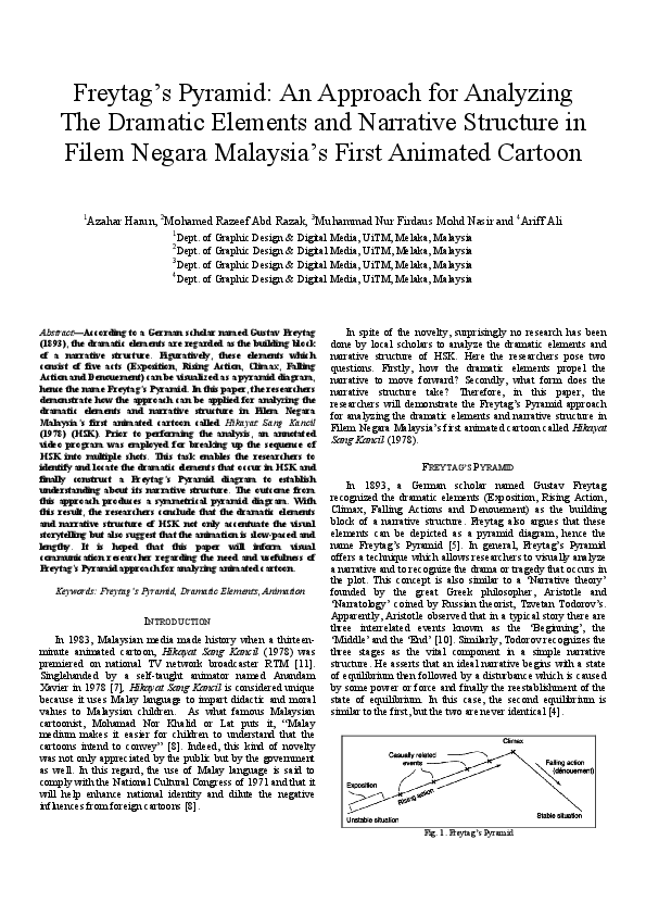 (PDF) Freytag's Pyramid: An Approach for Analyzing The Dramatic ...