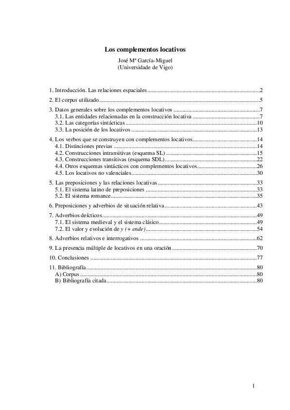 (PDF) Los complementos locativos