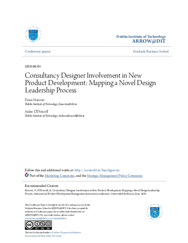 (PDF) Consultancy Designer Involvement in New Product Development ...