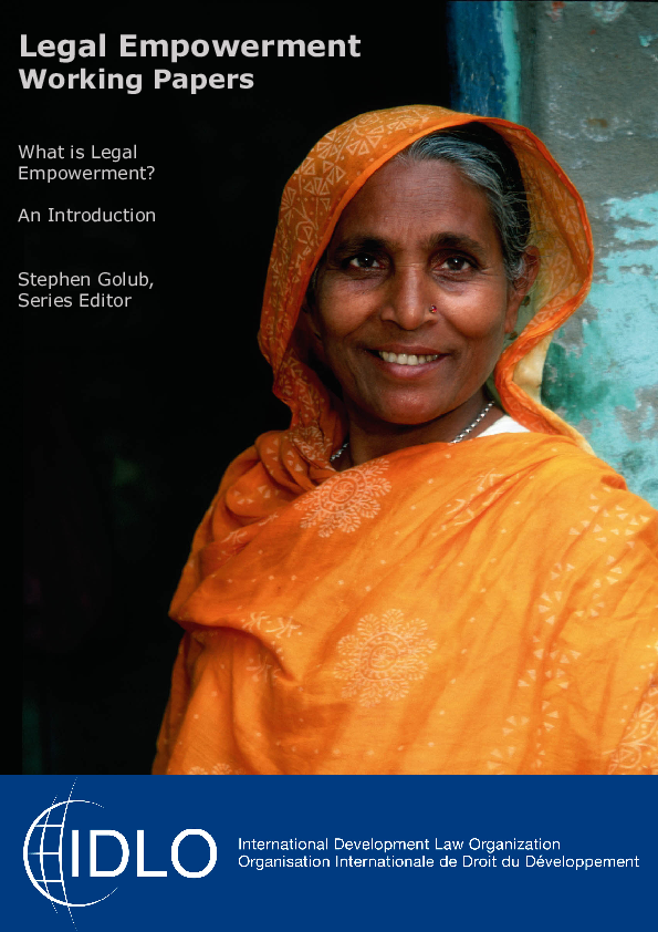 Legal Empowerment Working Papers What is Legal Empowerment? An Introduction