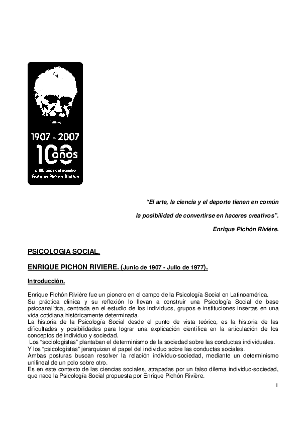 (PDF) Enrique Pichón Riviére