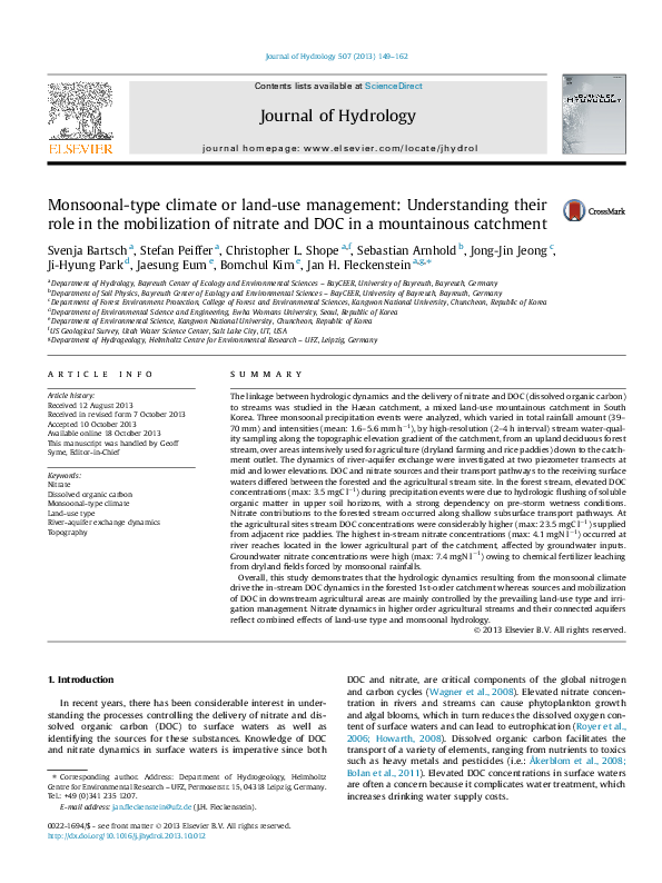 (PDF) Monsoonal-type climate or land-use management: Understanding ...