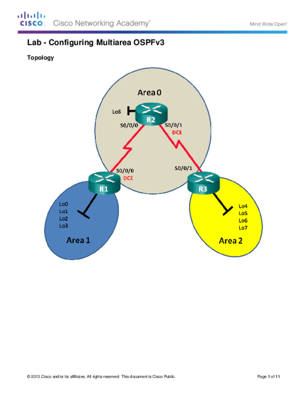 (PDF) Lab -Configuring Multiarea OSPFv3
