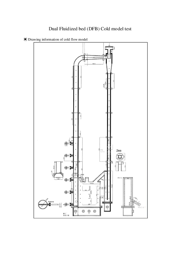 (PDF) Dual Fluidized bed (DFB) Cold model test Drawing information of ...