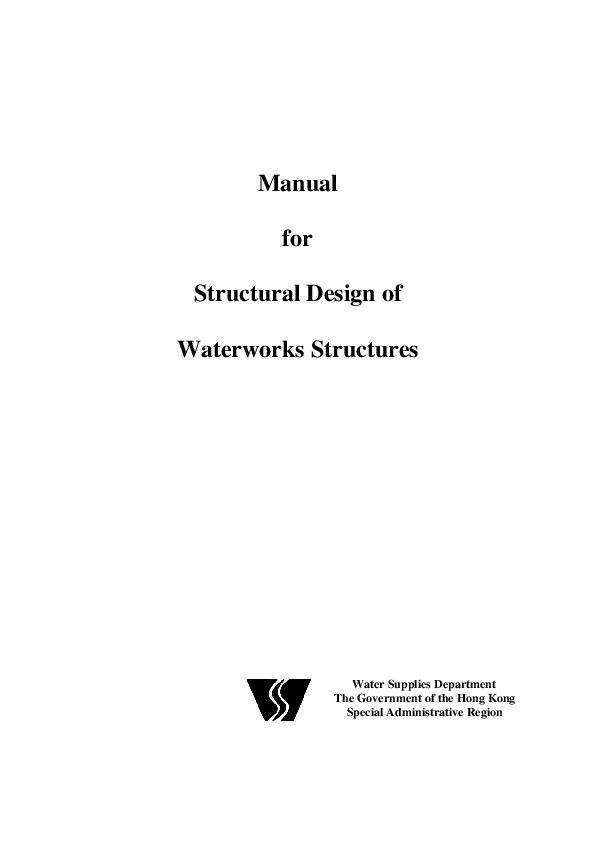 (PDF) Manual for Structural Design of Waterworks Structures Water ...