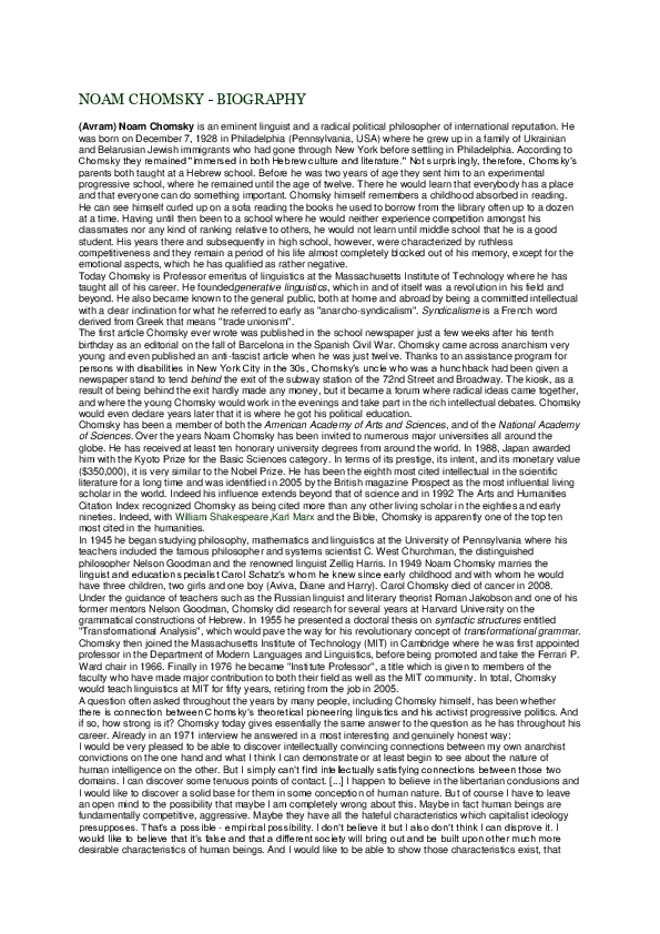 (DOC) NOAM CHOMSKY
