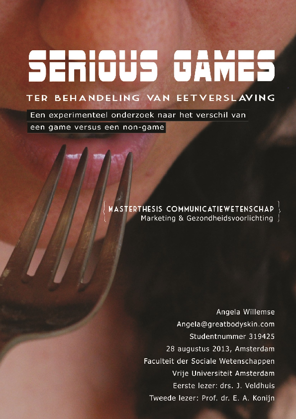 (PDF) Masterthesis: Games ter Behandeling van Eetverslaving. Een ...