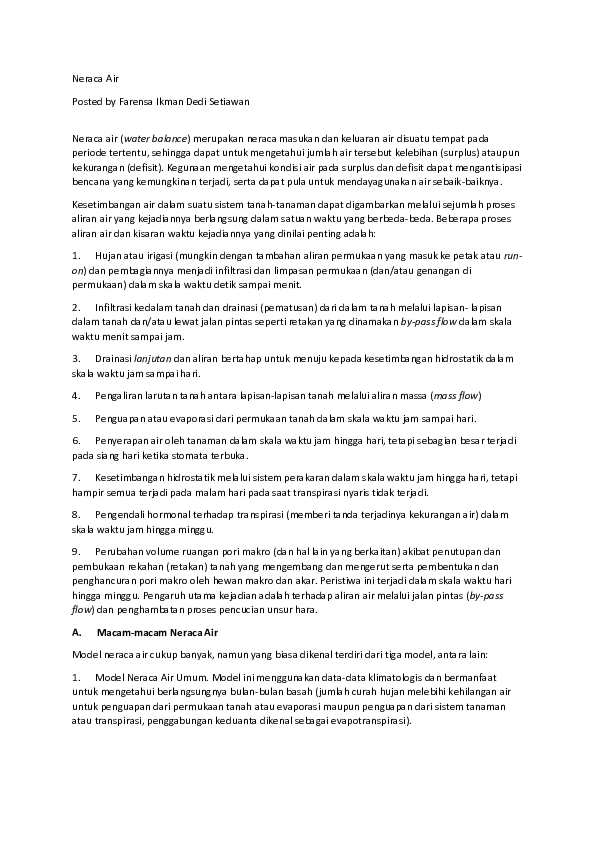 (DOC) Neraca Air