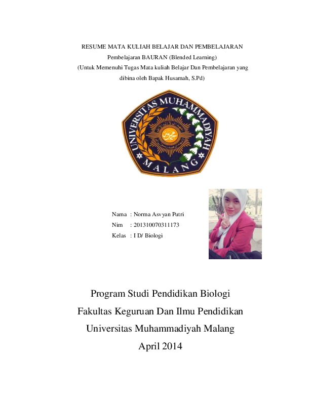 (DOC) RESUME MATA KULIAH BELAJAR DAN PEMBELAJARAN part 1